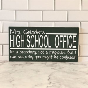 School Secretary Desk Name Plate Valentines Gift for Teacher ...