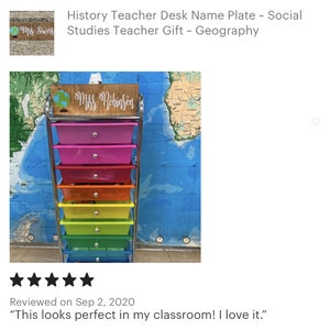 History Teacher Desk Name Plate ~ Social Studies Teacher Gift ...
