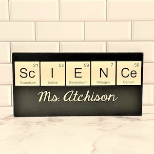 Teacher Gifts for Science Teacher Teacher Sign for Chemistry Teacher ...