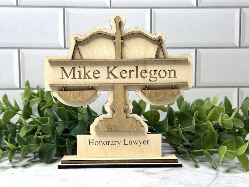 Personalized Mock Trial Coach Gift - Laser Engraved Scales of Justice ...