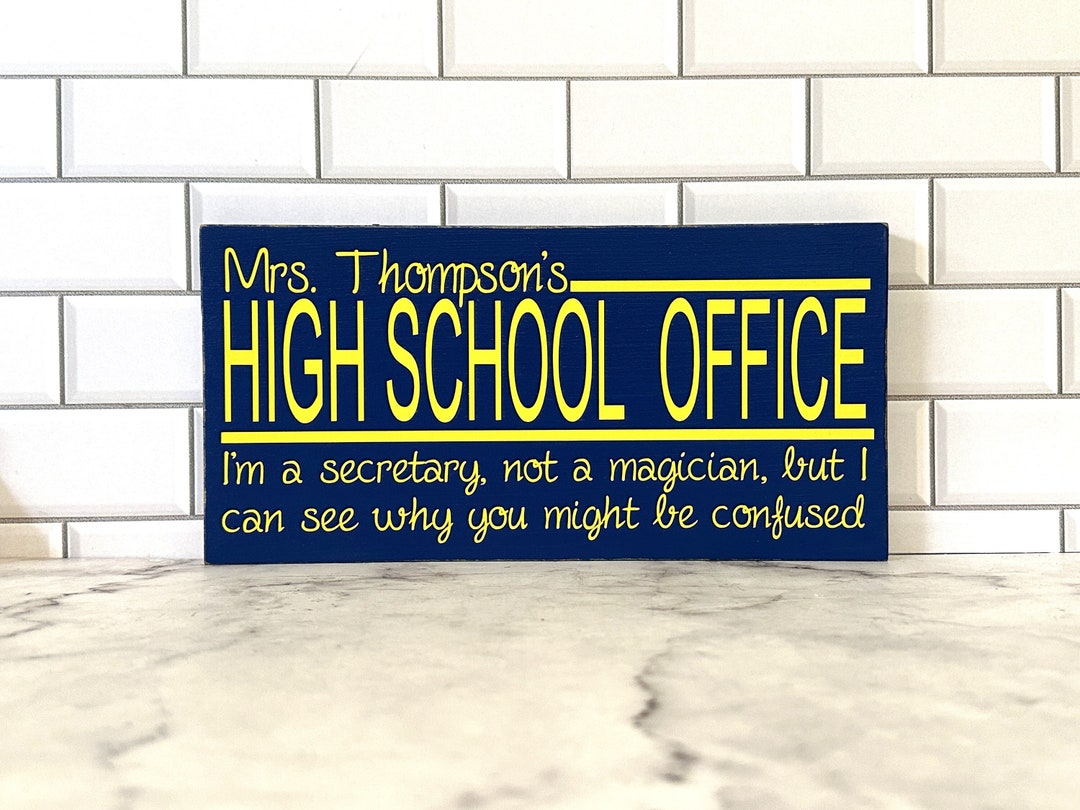 School Secretary Desk Name Plate Valentines Gift for Teacher ...