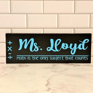 Math Teacher Gifts ~ Gift for Teacher ~ Math Counts Personalized ...