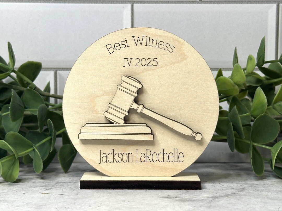 Mock Trial Award Plaque Thank You Gift - Laser Engraved Award ...