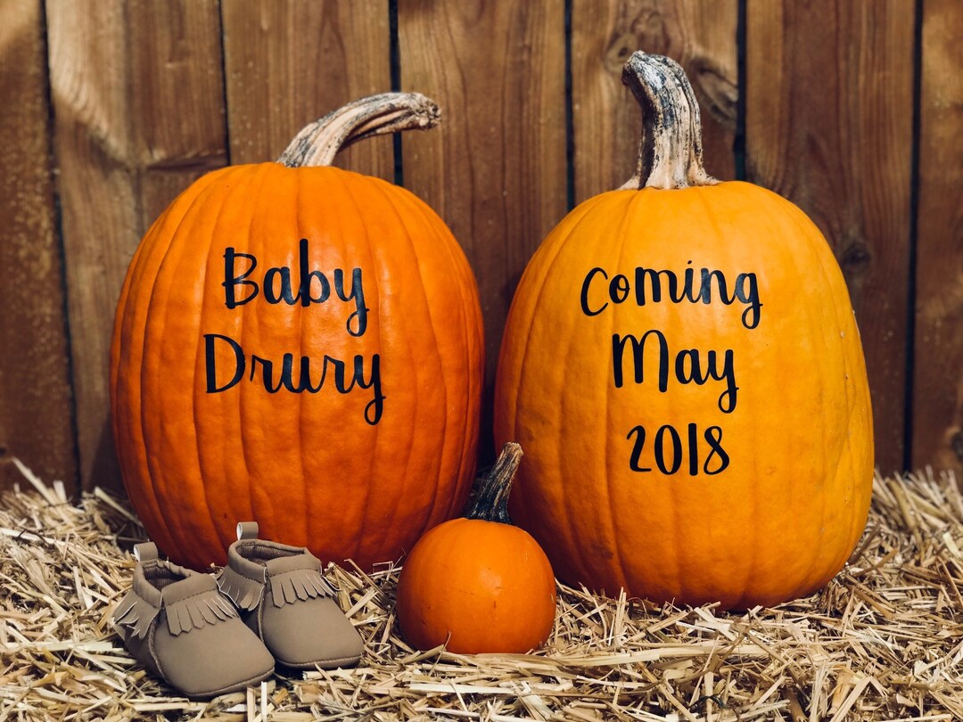 Pregnancy Annoucement Vinyl Decal Gender Reveal Halloween - Etsy