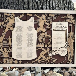 Track and Field Laser Engraved Thank You Gift Wood Plaque - Etsy