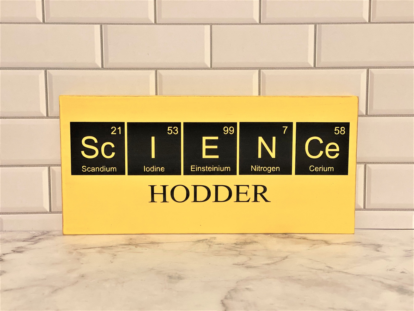 Science Teacher Gift Teacher Desk Name Plate Periodic Table Science ...