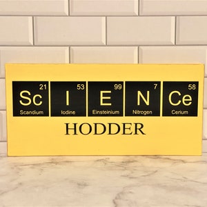 Science Teacher Gift ~ Teacher Desk Name Plate Periodic Table ~ Science ...