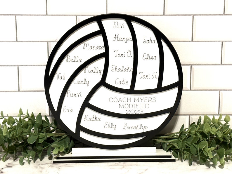 Custom Volleyball Coach Gift Award Plaque ~ Thank You Gift Volleyball ...