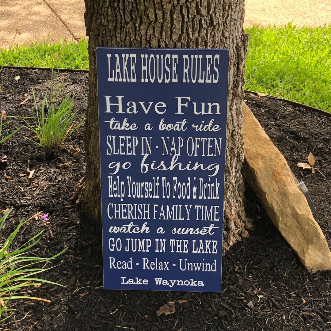 Lake House Décor Personalized Gift Family Name Sign ~ Nautical Décor ...