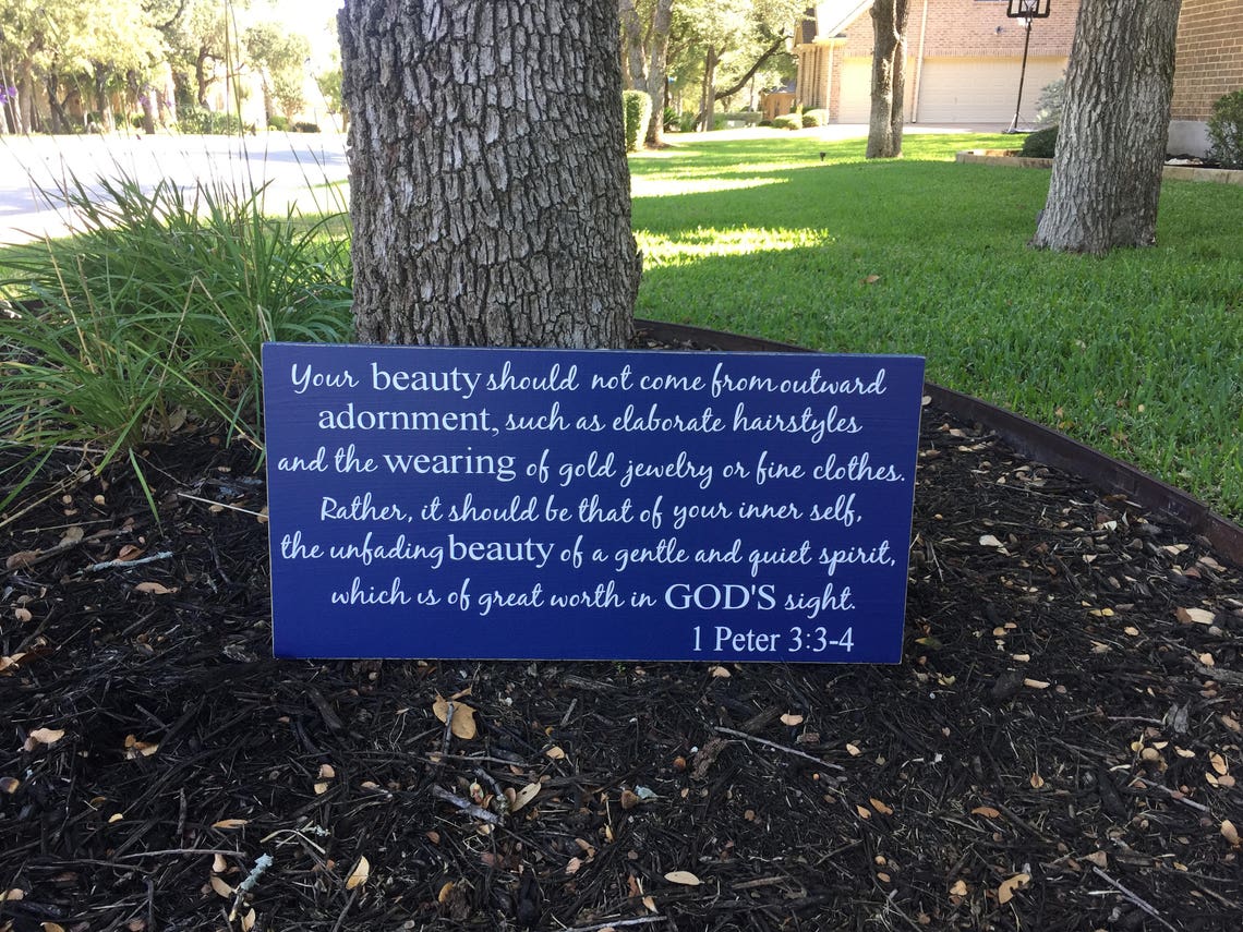1 Peter 3 3 4 Custom Wood Sign Scripture Verse Your Beauty Etsy 1-peter-3-3-4-custom-wood-sign-scripture-verse-your-beauty-etsy