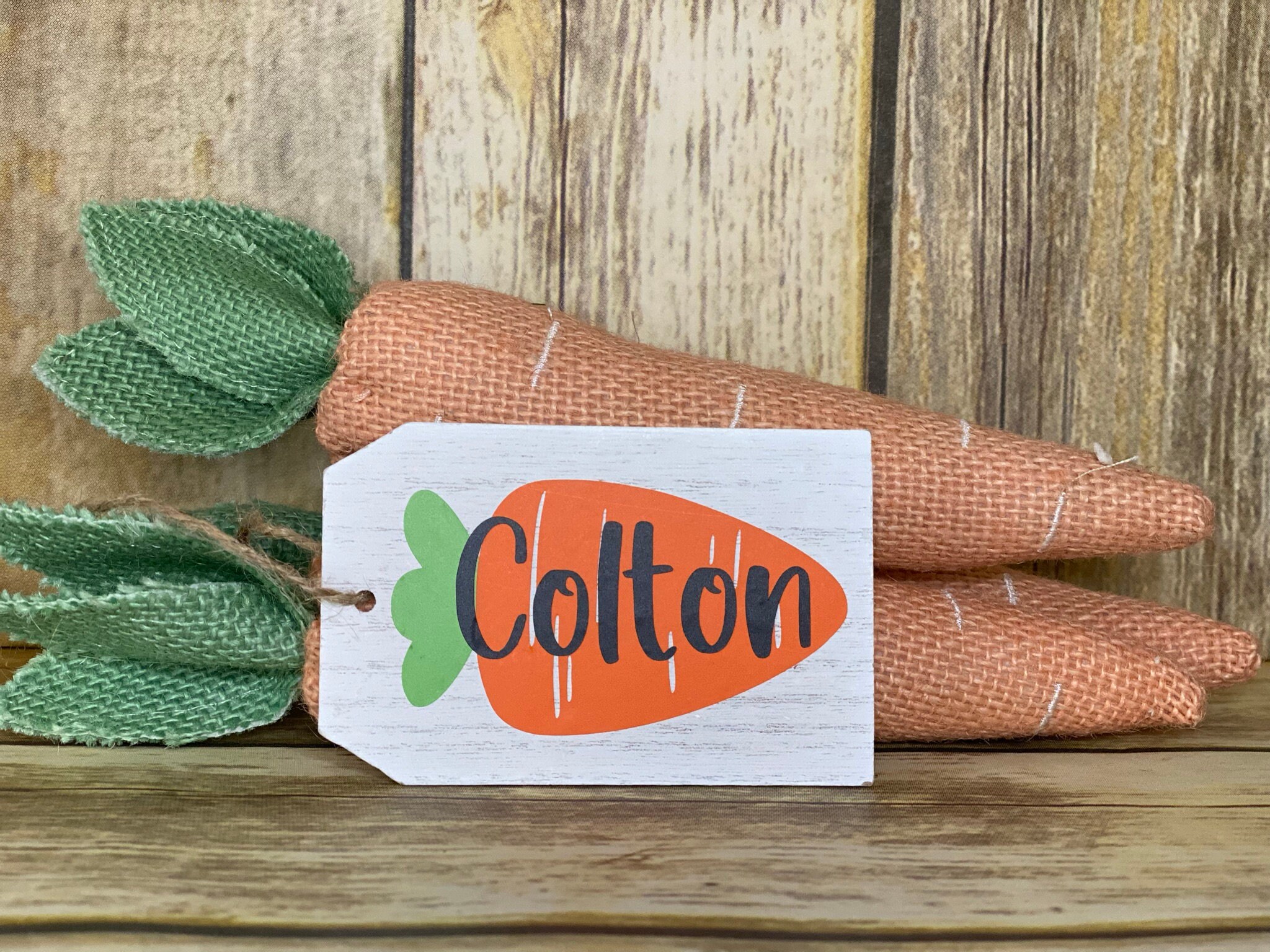 Easter Basket Tags Easter Bunny Name Tag Carrot Tags for | Etsy