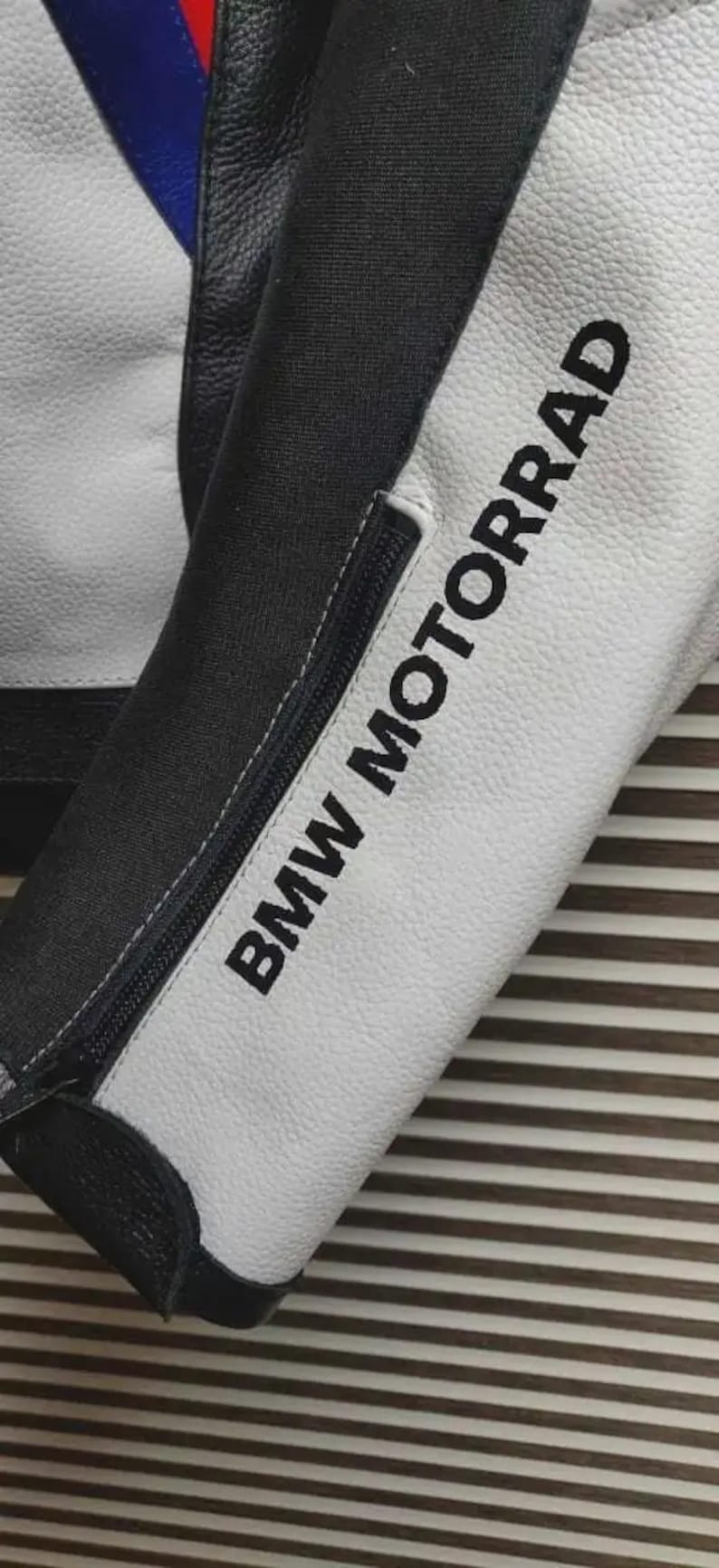 BMW Motorrad White Motorcycle Racing Leather Jacket Genuine Cowhide ...