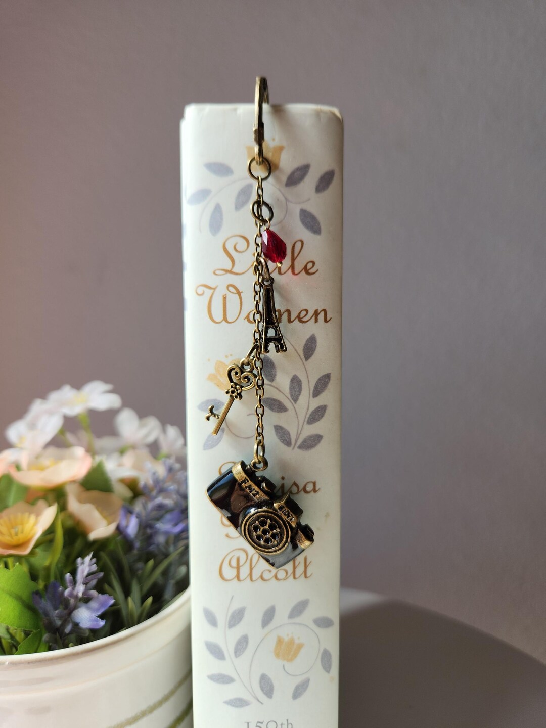Handmade Beaded Charmed Bronze Metal Hook Bookmark "you in Paris" - Etsy