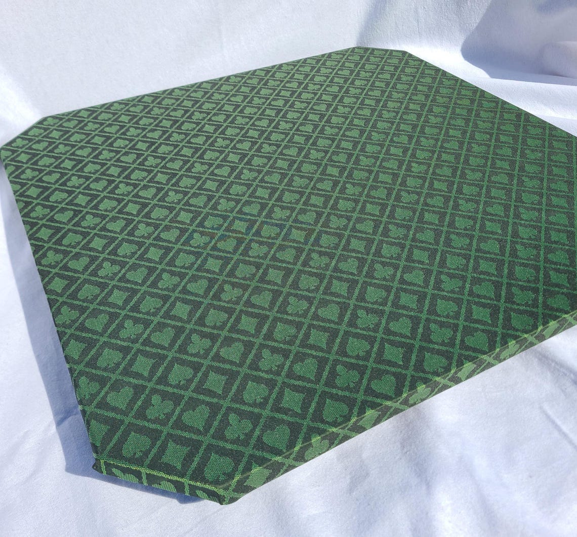 Lazy Susan Game Board Large Surface Green Poker Cloth Game Table Night ...