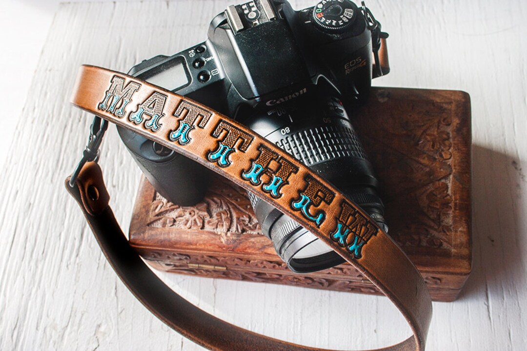 Custom Leather Camera Strap - Personalized Leather - Father's Day Gift ...