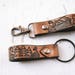 Leather Key Ring - Mountain - Hiking - Pine Trees - Mini Loop Fob - for ...