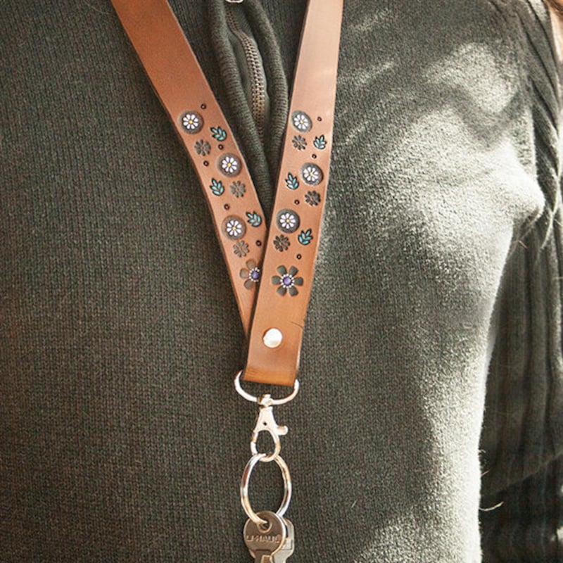 Leather Lanyard - Etsy