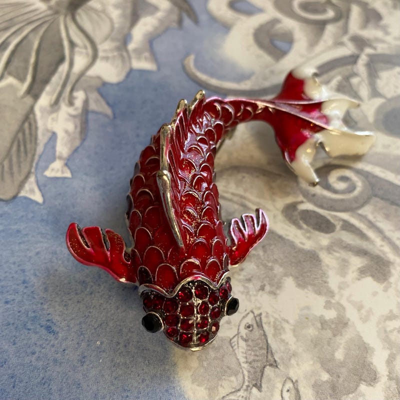 Vintage Fish Brooch - Etsy