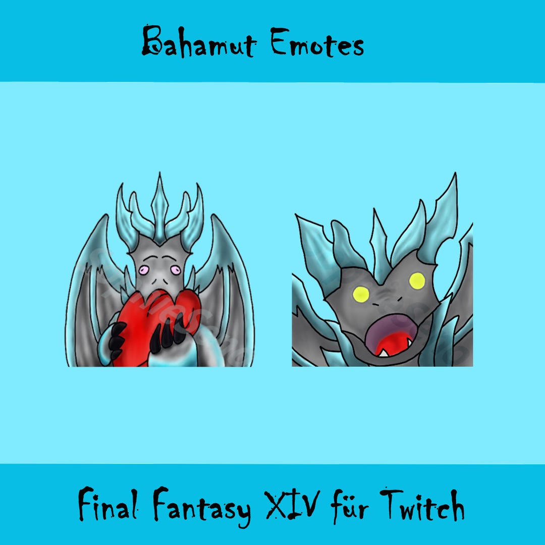 Bahamut Emotes Final Fantasy XIV - Etsy
