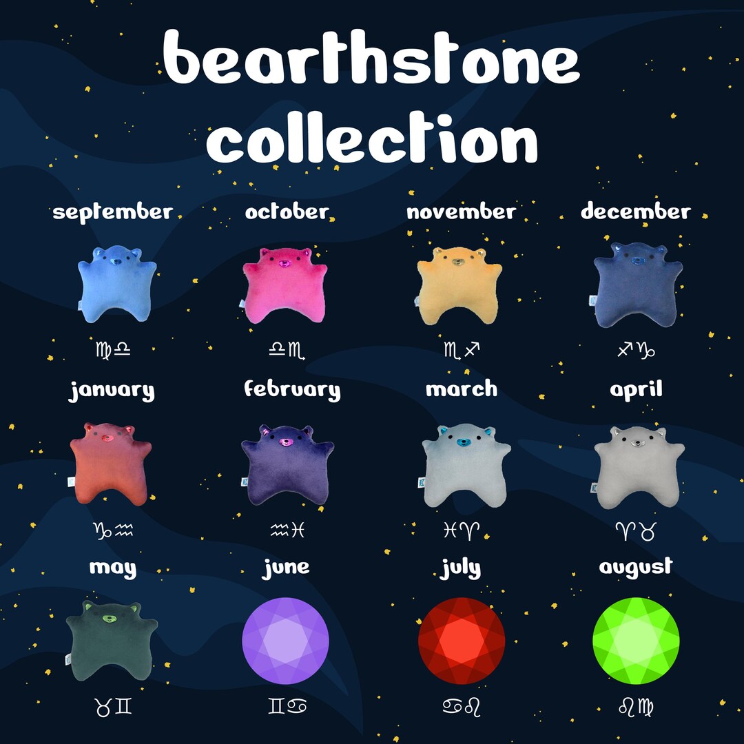 Bearthstone Bear Plushie With Star Sign "tattoo" - Etsy