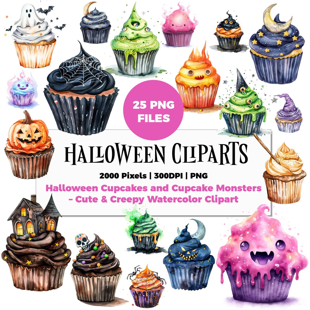 Halloween Clipart Bundle, Watercolour Halloween, Commercial Use ...