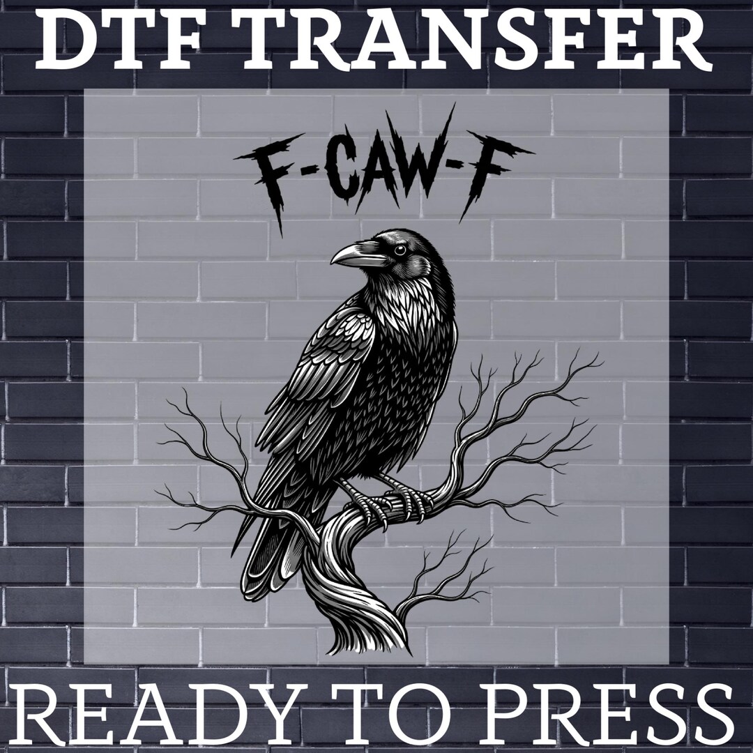 Funny Crow DTF Transfer: Halloween Heat Press Design - Etsy