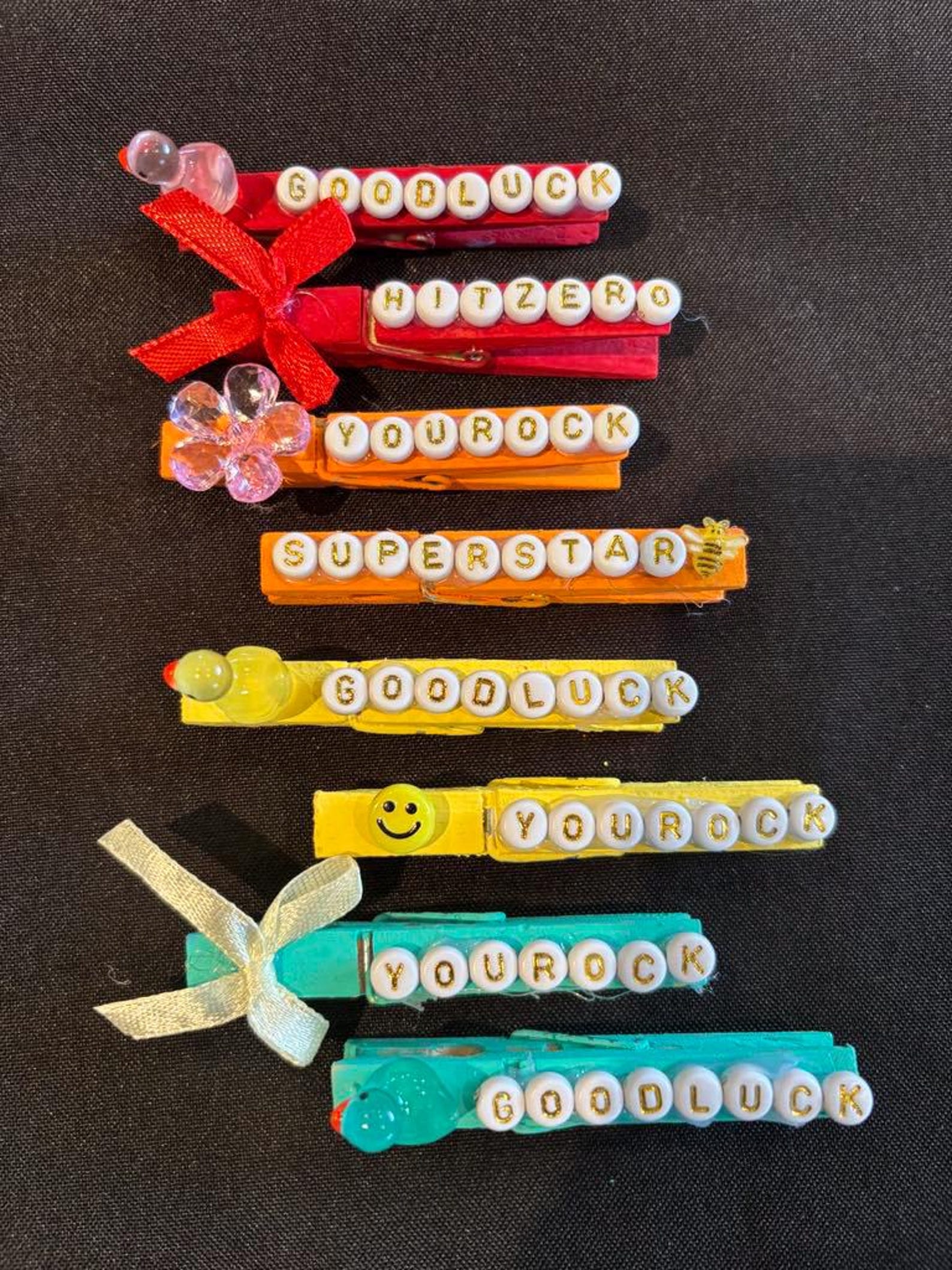 Cheer Pins With Beaded Phrases - 10 Pack - Etsy