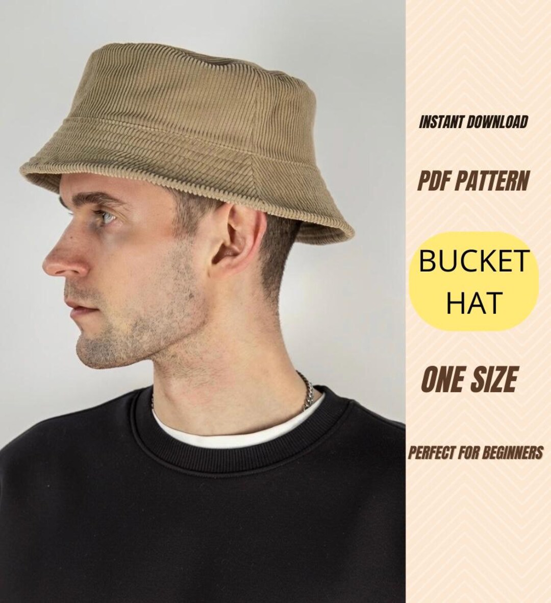 Bucket Hat Sewing Pattern PDF - Easy DIY Hat Pattern - Beginner ...