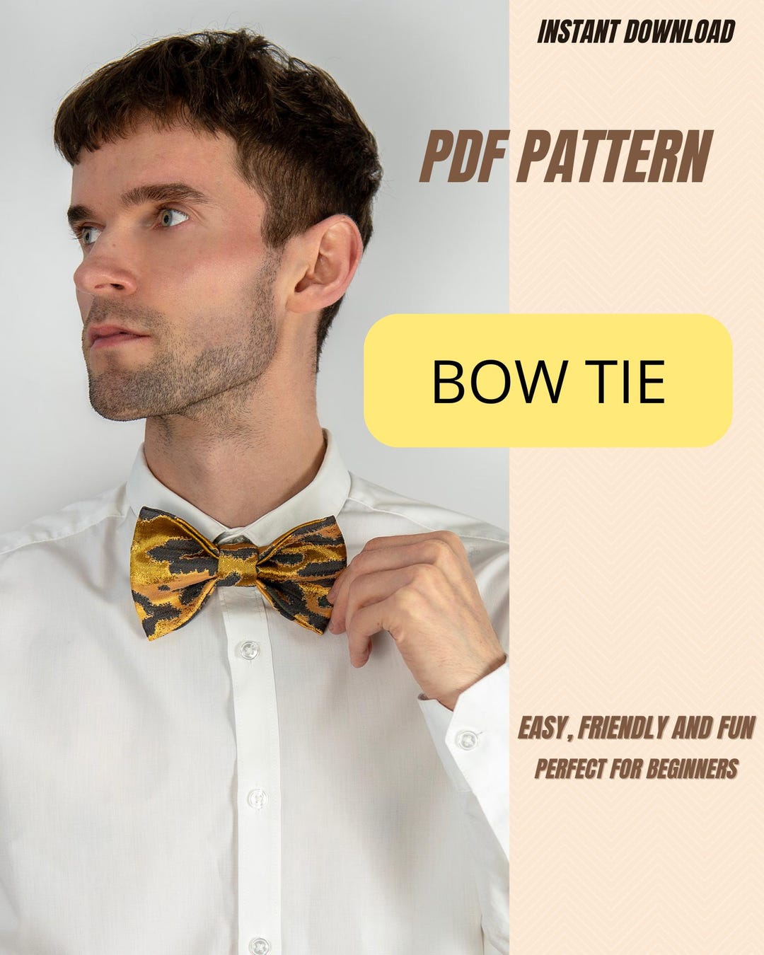 Bow Tie Sewing Pattern PDF - Digital Sewing Pattern With Step-by-step ...