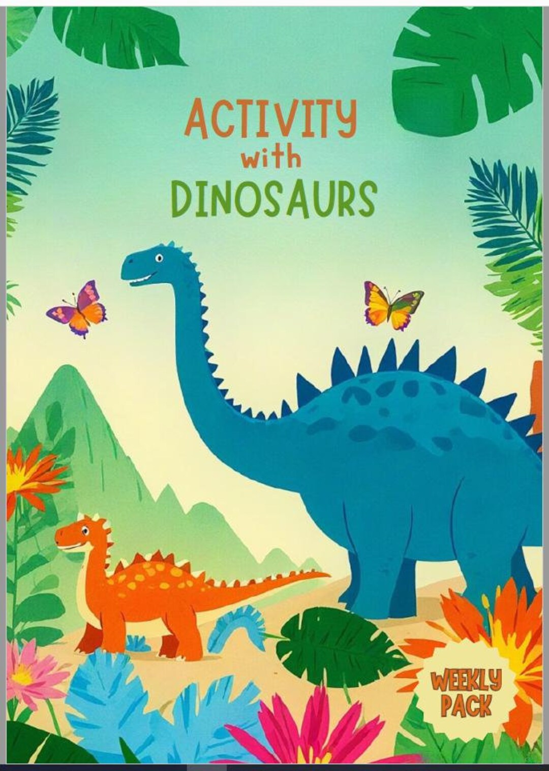 Activity Book With Dinosaurs, Printable, Toddler Learning, Homeschool ...