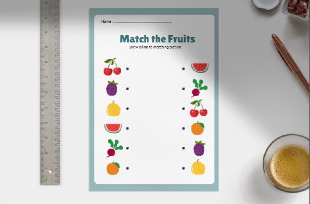 20 Matching Worksheet, Printable Matching Worksheet, Match the Picture ...