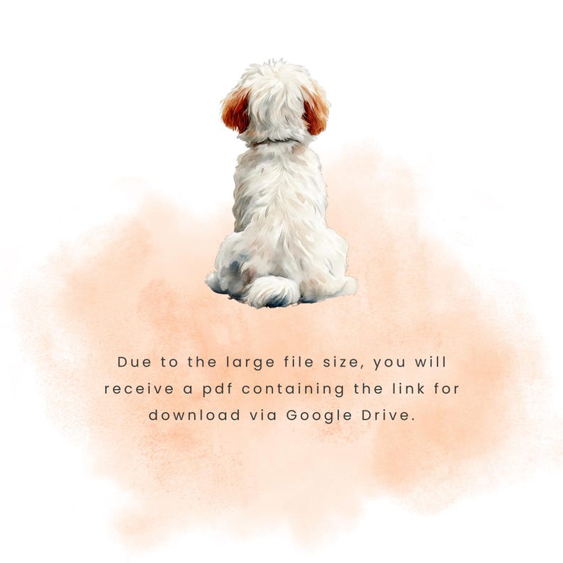 Watercolor Dog Clipart: Back View PNG Bundle (digital Download) - Etsy UK