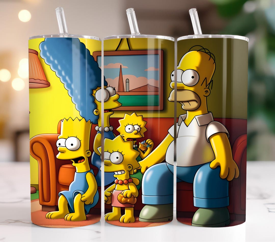 Simpson Tumbler Wrap, 20oz Skinny Tumbler Wrap, 20oz Simpsons Tumbler ...