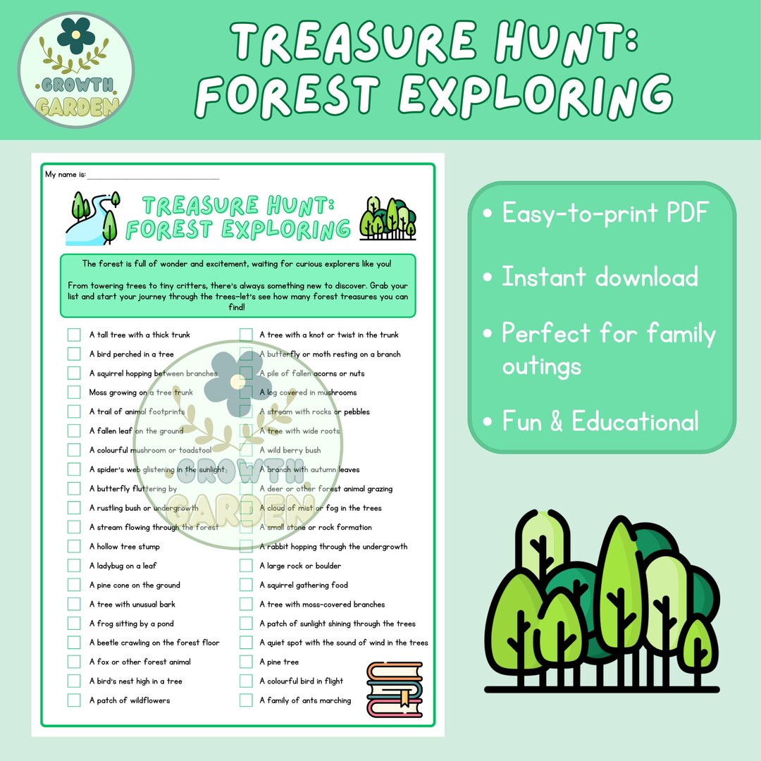 Forest Treasure Hunt for Kids | Outdoor Game Adventure | Holiday Games ...