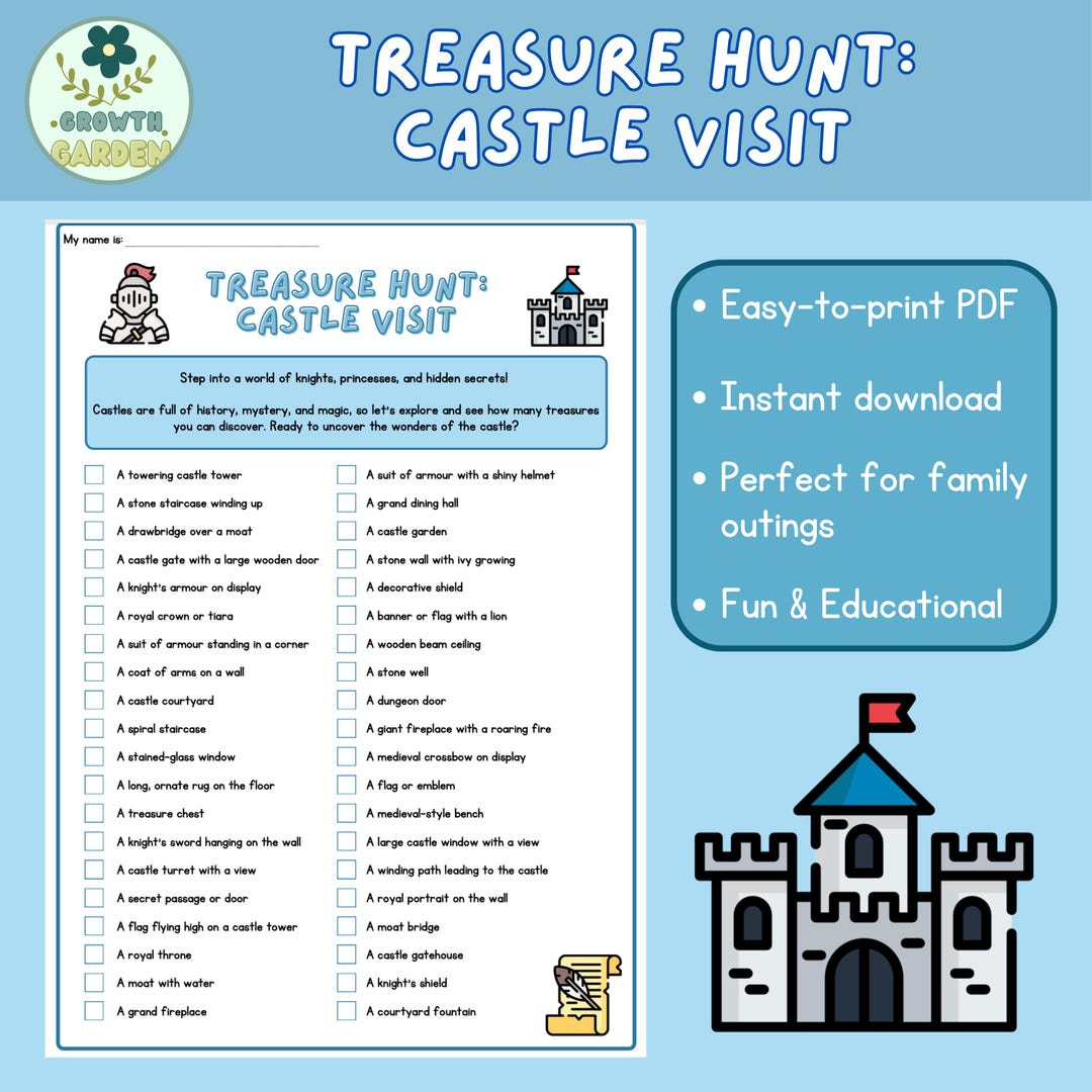 Castle Treasure Hunt for Kids | Outdoor Game Adventure | Holiday Games ...