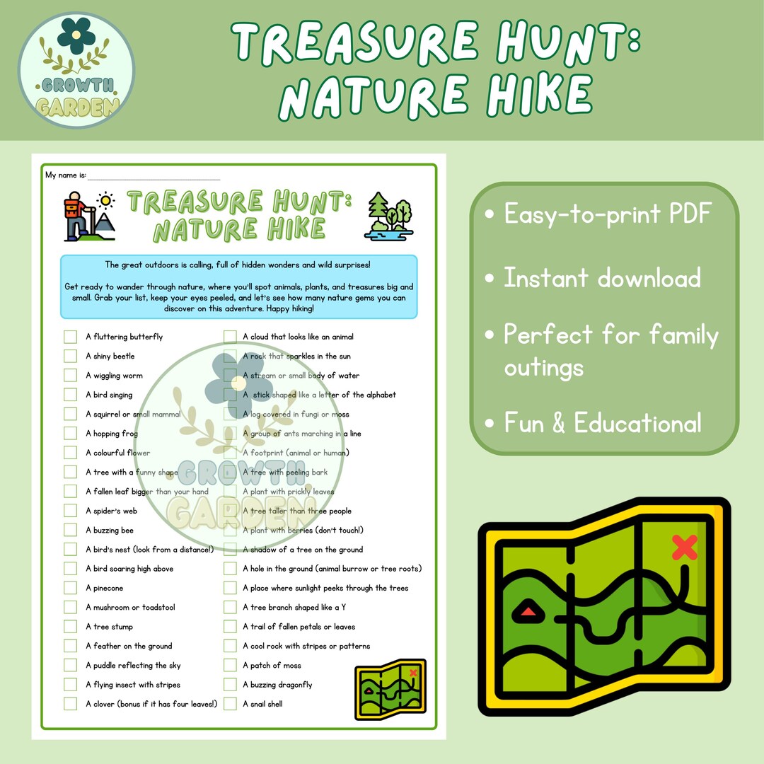 Hiking Treasure Hunt for Kids | Outdoor Game Adventure | Holiday Games ...