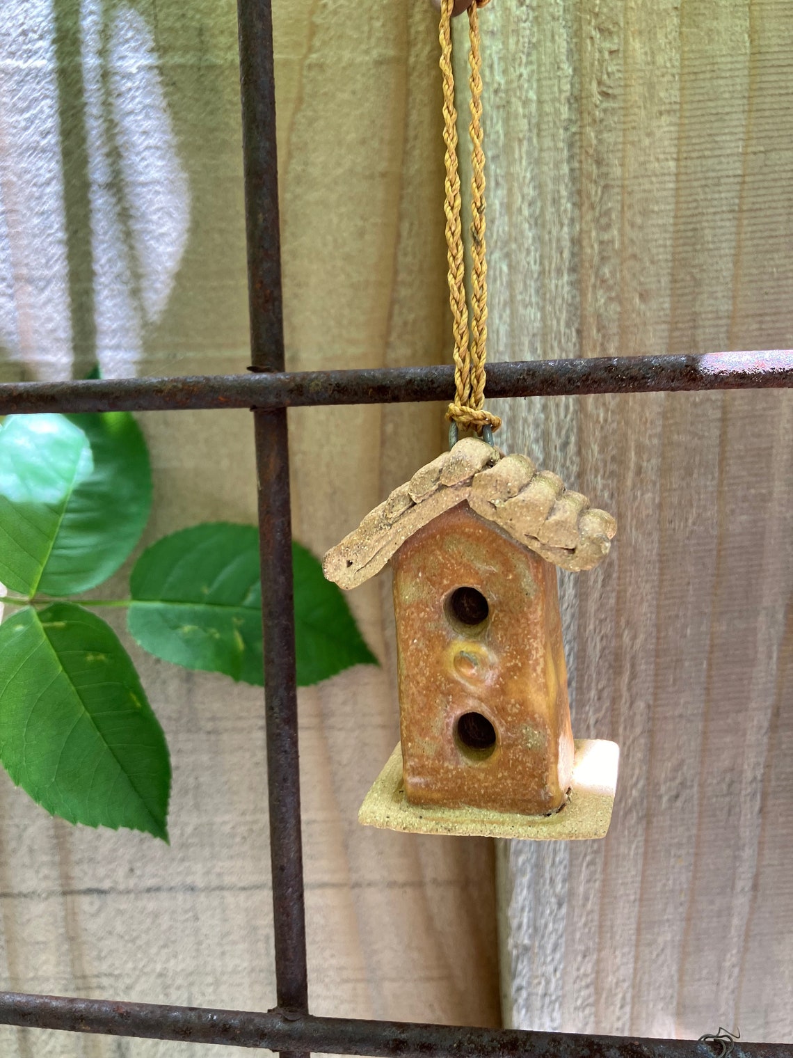 Mini Clay Birdhouse - Handmade Tiny Sculpture - Hand-built - Bird Lover ...