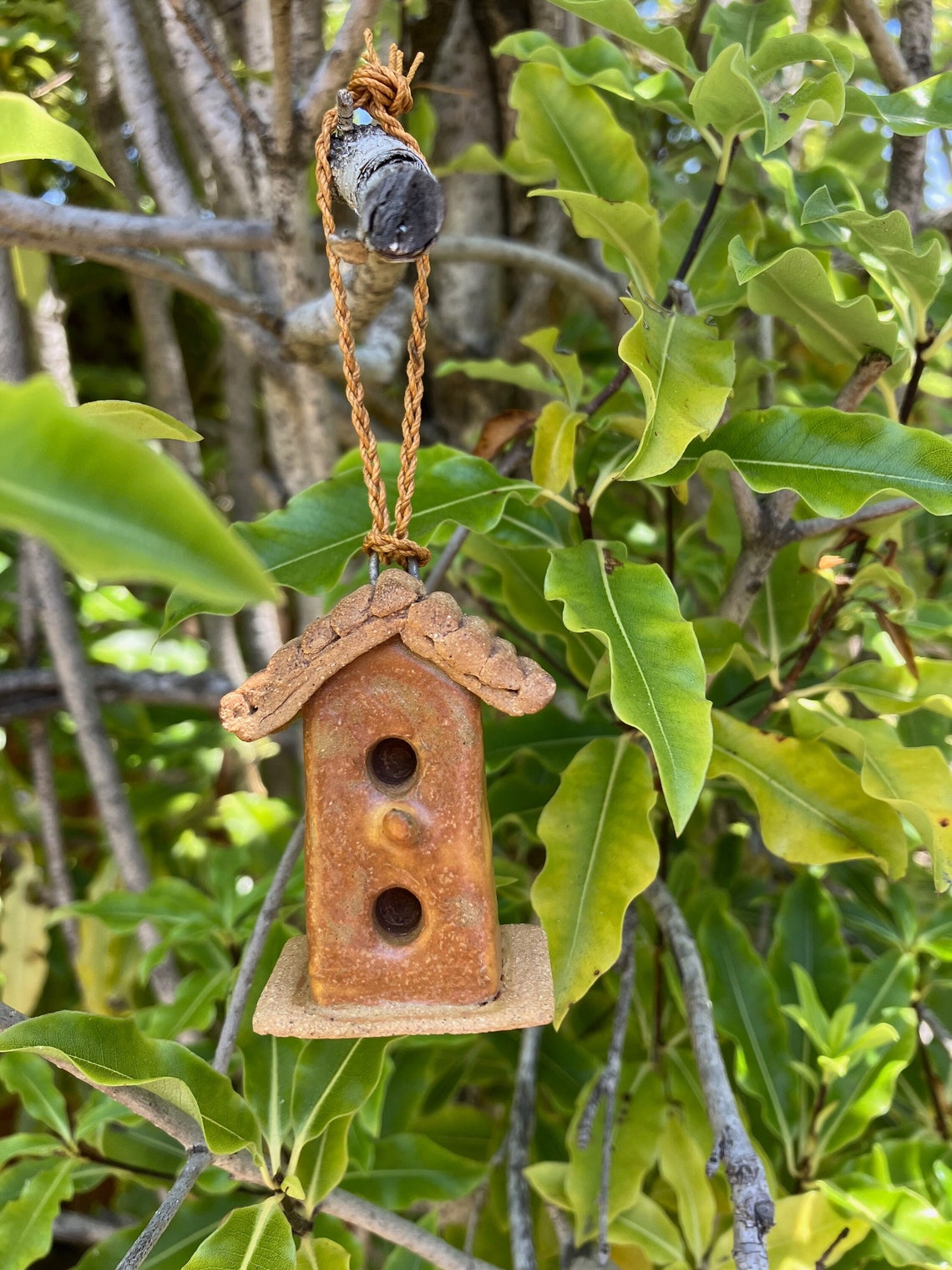 Mini Clay Birdhouse - Handmade Tiny Sculpture - Hand-built - Bird Lover ...