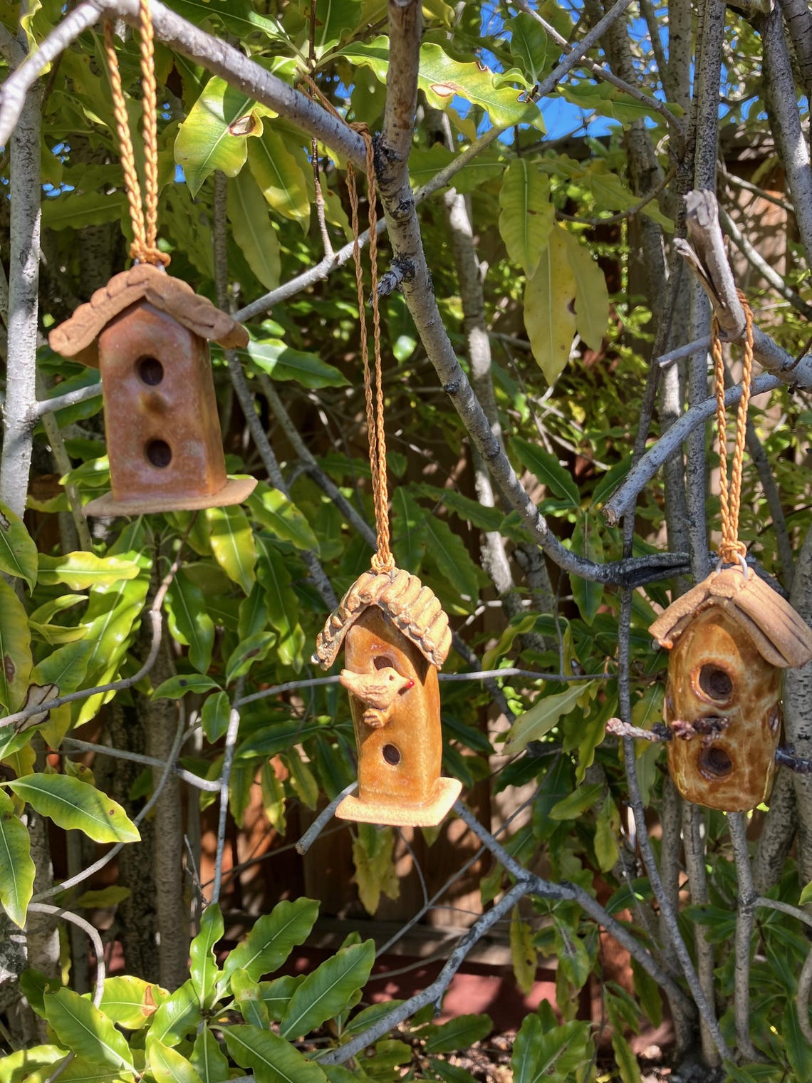 Mini Clay Birdhouse - Handmade Tiny Sculpture - Hand-built - Bird Lover ...