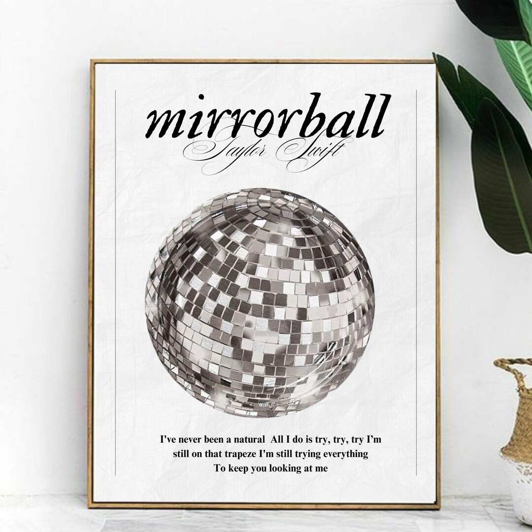Printable Bedroom Decor Poster Mirrorball Aesthetic Taylor Swift Poster ...