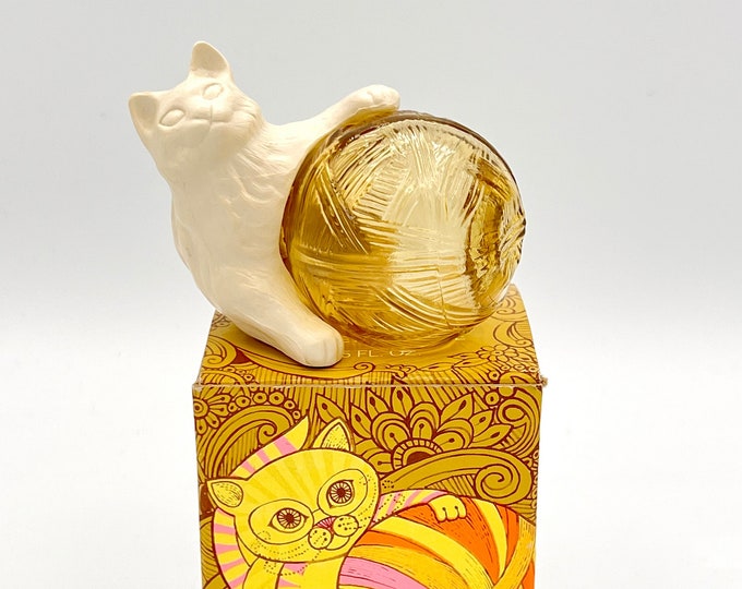 Vintage Avon Kitten Petite Sonnet Cologne 1.5 Fl Oz Cat and Yarn Ball ...