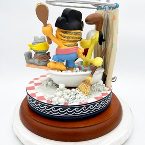 Vintage Danbury Mint Garfield Music Box "anchors Aweigh" by Garfield ...