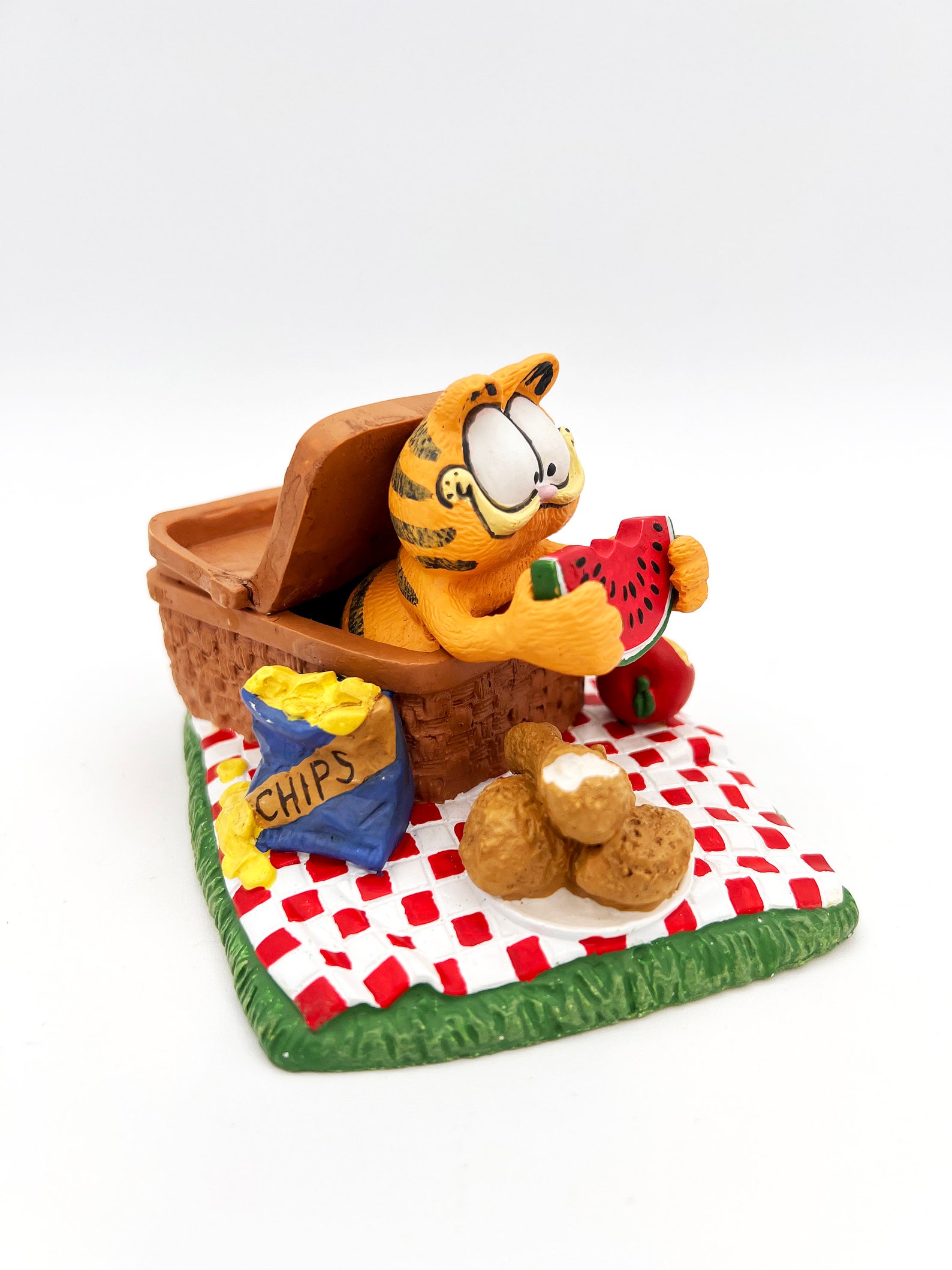 Garfield the Gourmet Picnic Figurine Jim Davis Archives Studio - Etsy