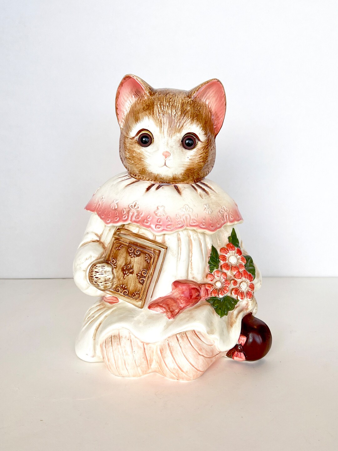 Vintage Mervyn's 1980's Emily Cat Cookie Jar With Glass Eyes - Etsy