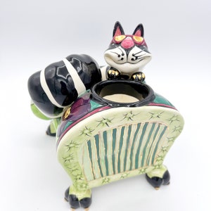 Vintage Large Swak Lynda Corneille Cheshire Cat Clancy Tea Light Candle ...