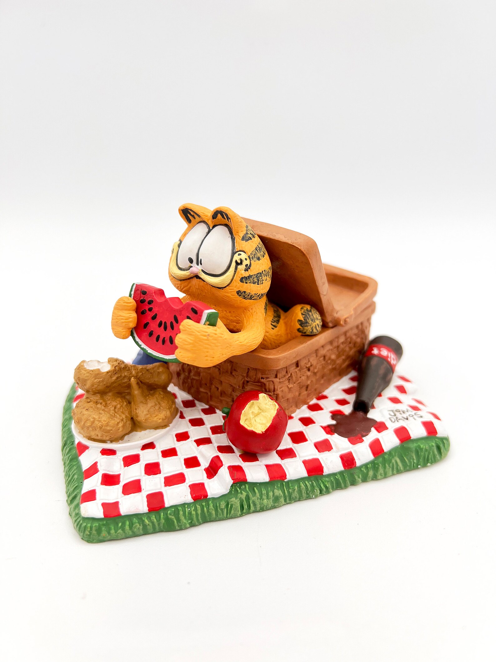 Garfield the Gourmet Picnic Figurine Jim Davis Archives Studio - Etsy