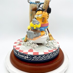 Vintage Danbury Mint Garfield Music Box "anchors Aweigh" by Garfield ...