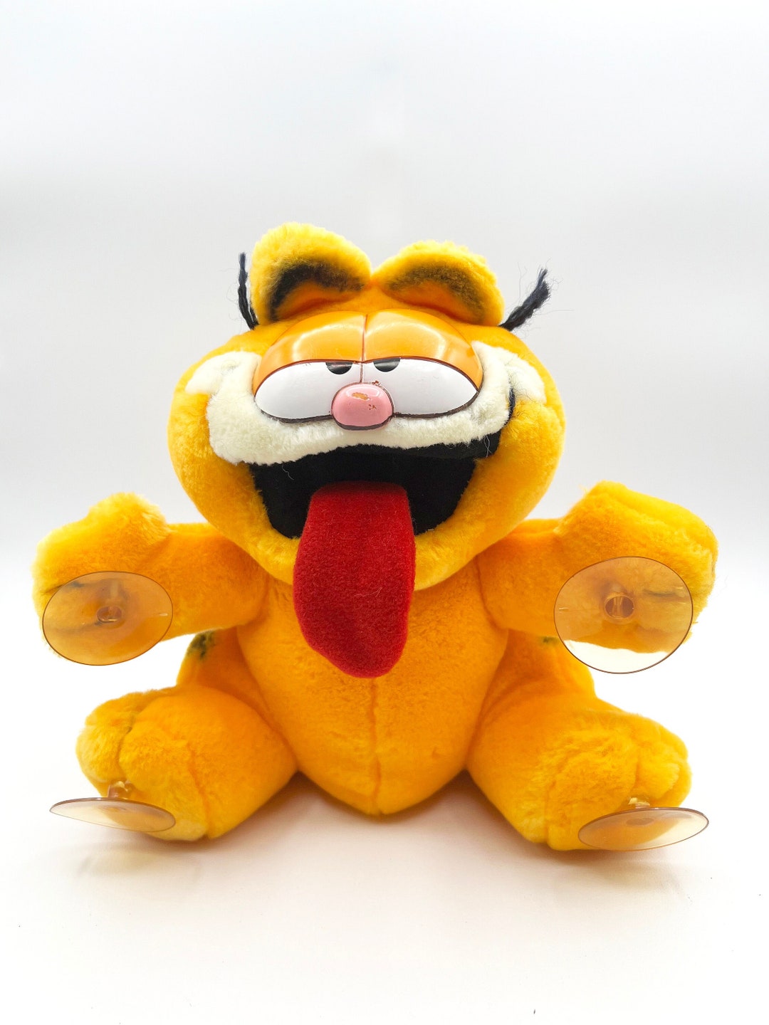Vintage Garfield Fine Toy Co. Plush 1978 PAWS Cat 8" Tongue Out With ...