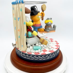 Vintage Danbury Mint Garfield Music Box "anchors Aweigh" by Garfield ...