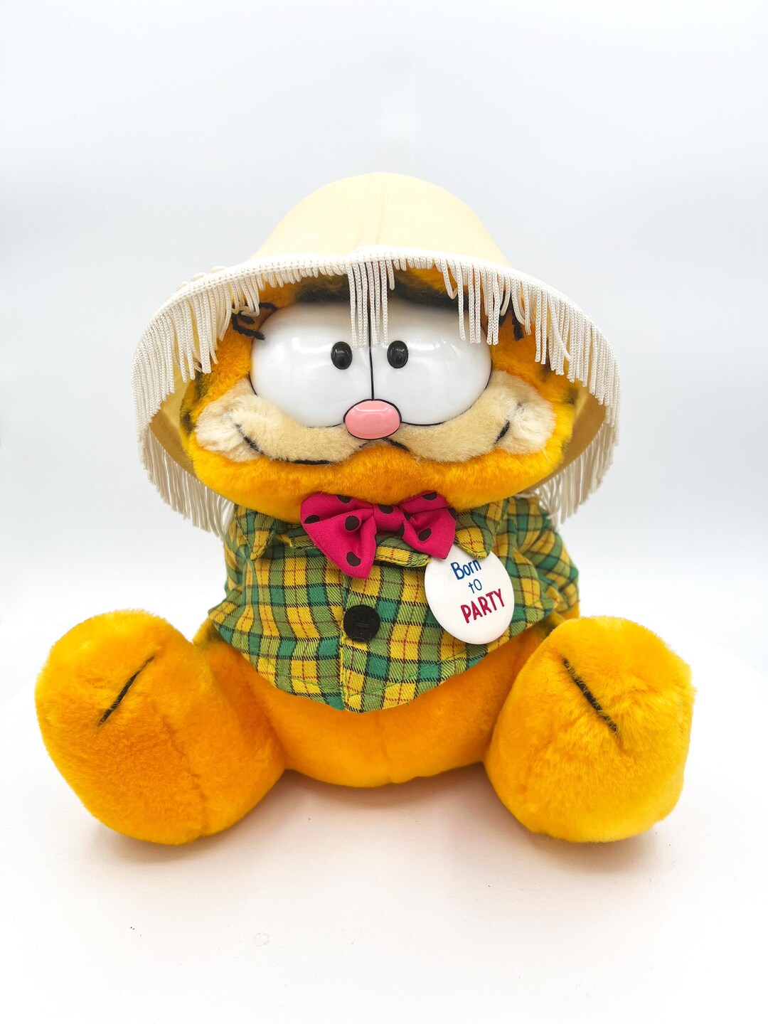 RARE Vintage 9" Tall Garfield With Big Button “born to Party” Lamp ...